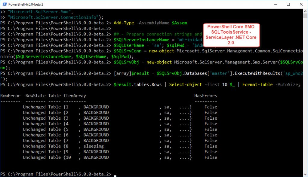 PowerShell Core – Getting SQL Server using ADO.NET Data provider – Max ... PowerShell Core – Getting SQL Server using ADO.NET Data provider – Max ...